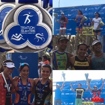 Conquistaron Arcadia y Díaz el Triatlón Isla de Tris – MAG Deportes
